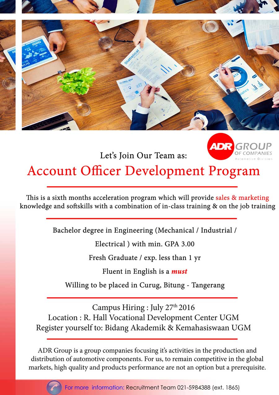 Lowongan Kerja ADR Group of Companies – Fakultas Teknik